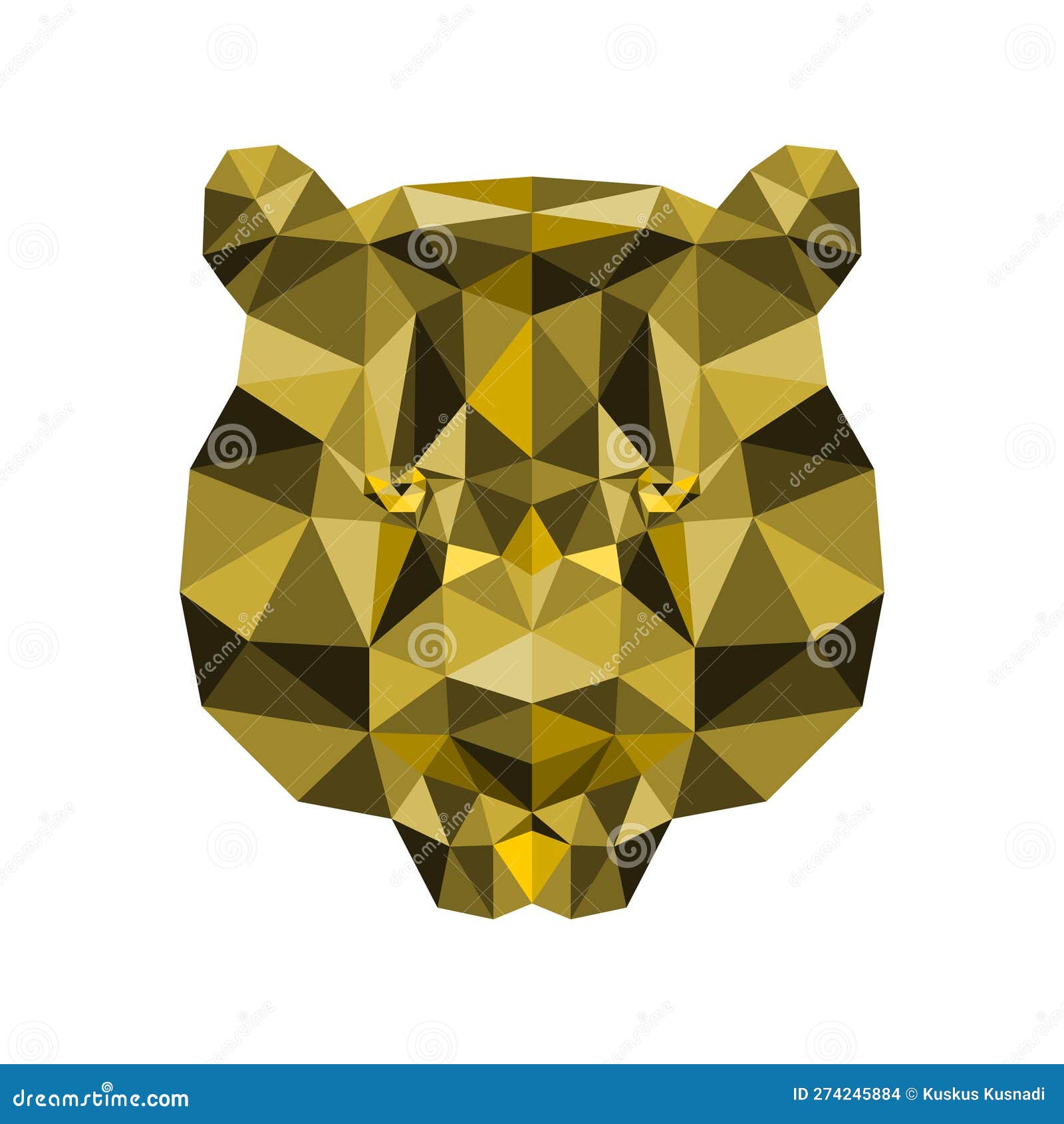 Tiger Vector Illustration With Low Poly Design | CartoonDealer.com ...