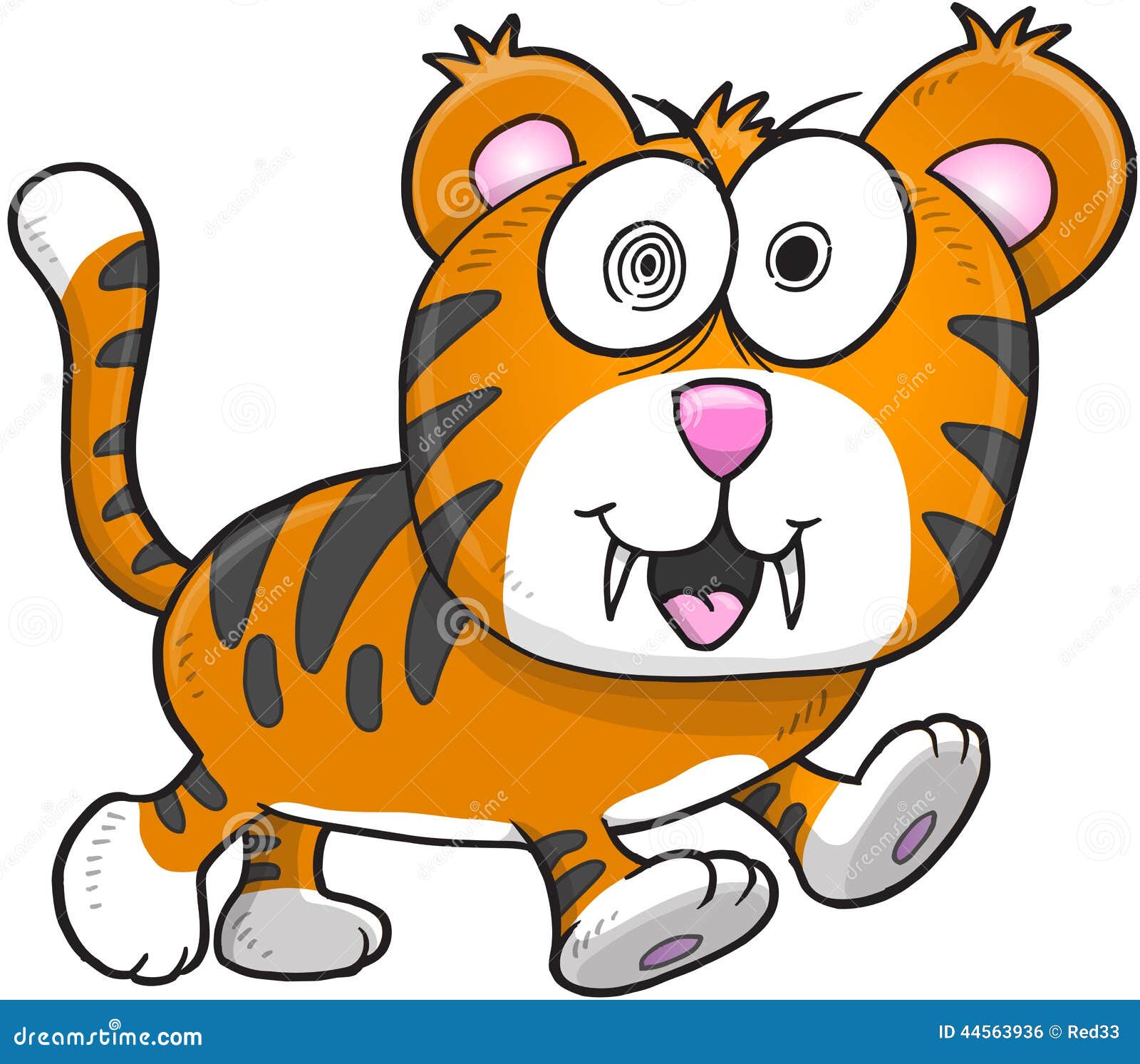 Tiger Vector loco insano ilustración del vector. Ilustración de arte ...