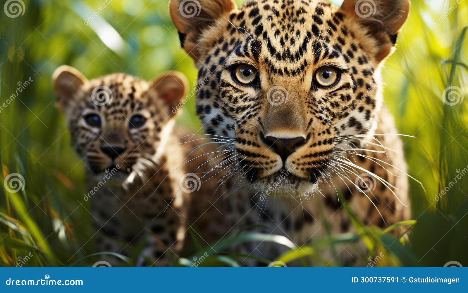 Tiger Walking in the Wild, Staring with Speed Generated by AI Stock ...