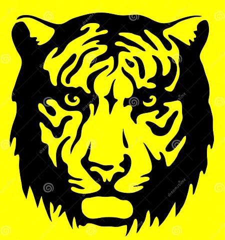 Tiger warning sign stock vector. Illustration of untamed - 2833174