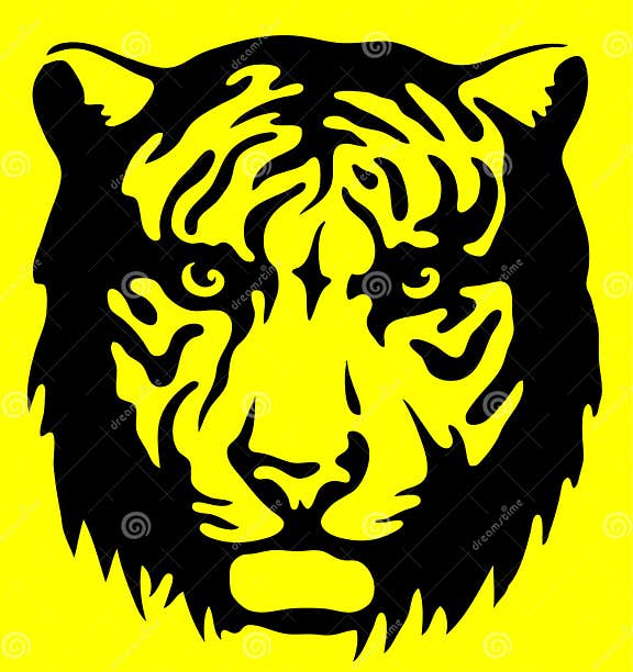 Tiger warning sign stock vector. Illustration of untamed - 2833174