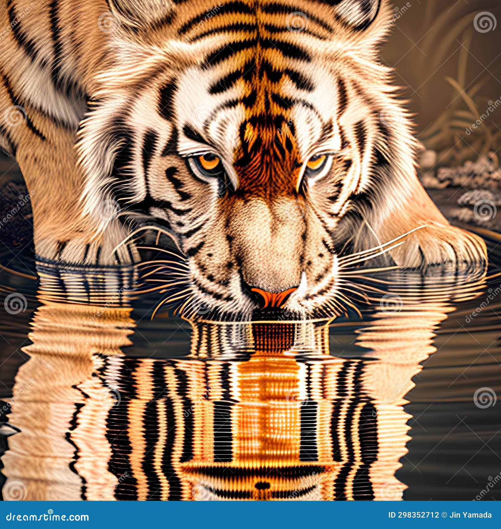 Tiger in the Water. Wildlife Scene from Nature. Tiger in Water Stock ...