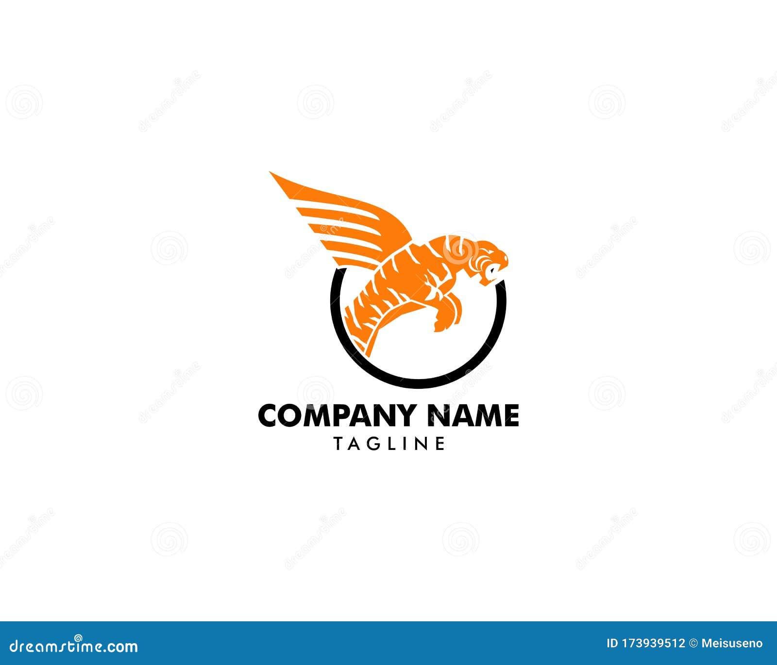 Tiger with Wings Vector Logo Design Template Stock Vector ...