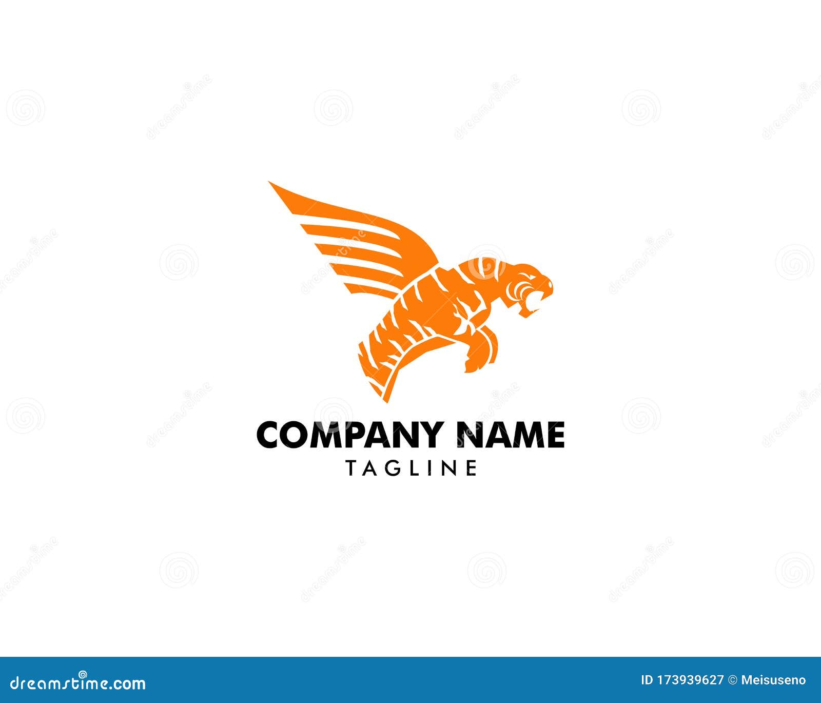 Tiger with Wings Vector Logo Design Template Stock Vector ...