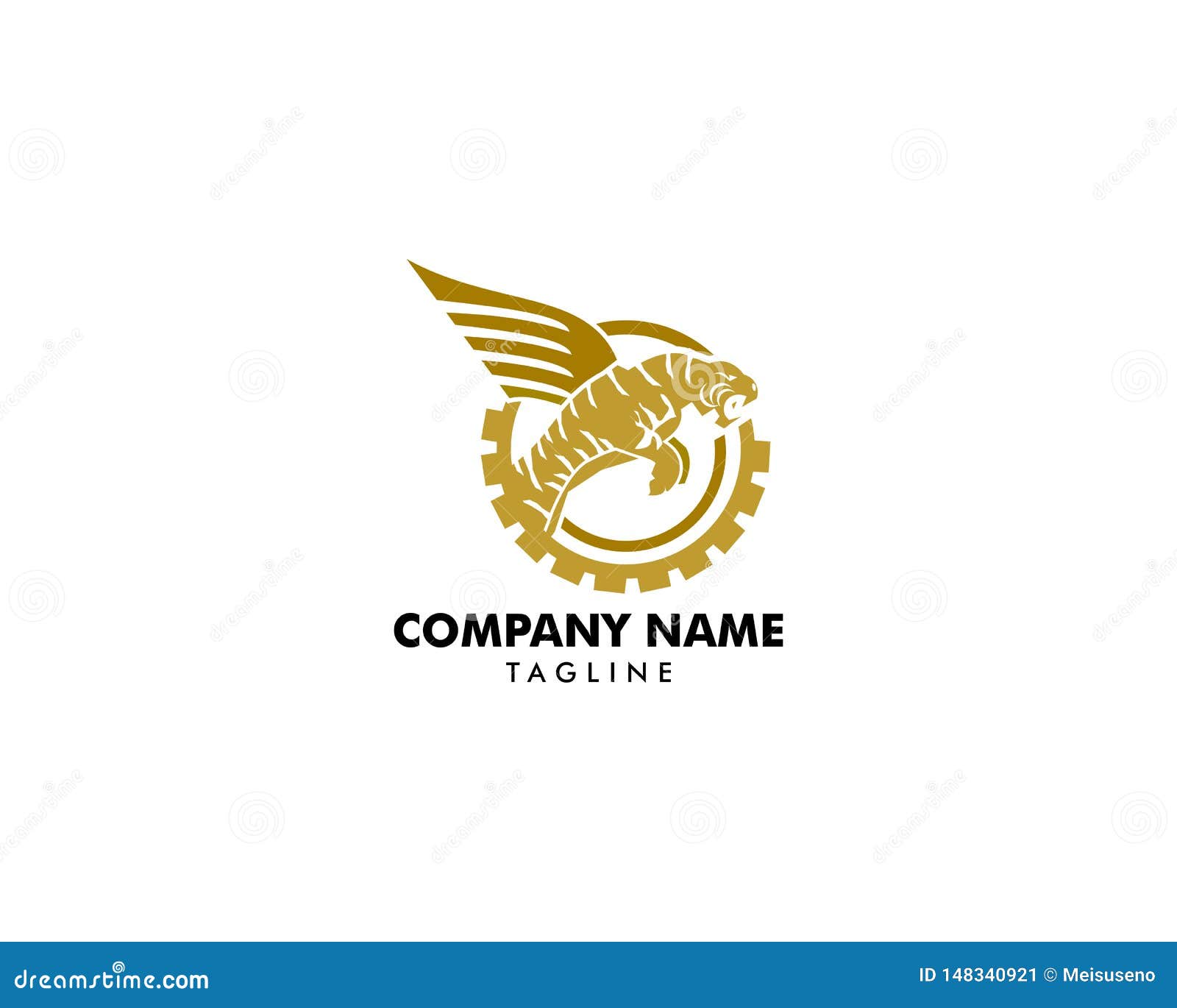 Tiger with Wings Vector Logo Design Template Stock Vector ...