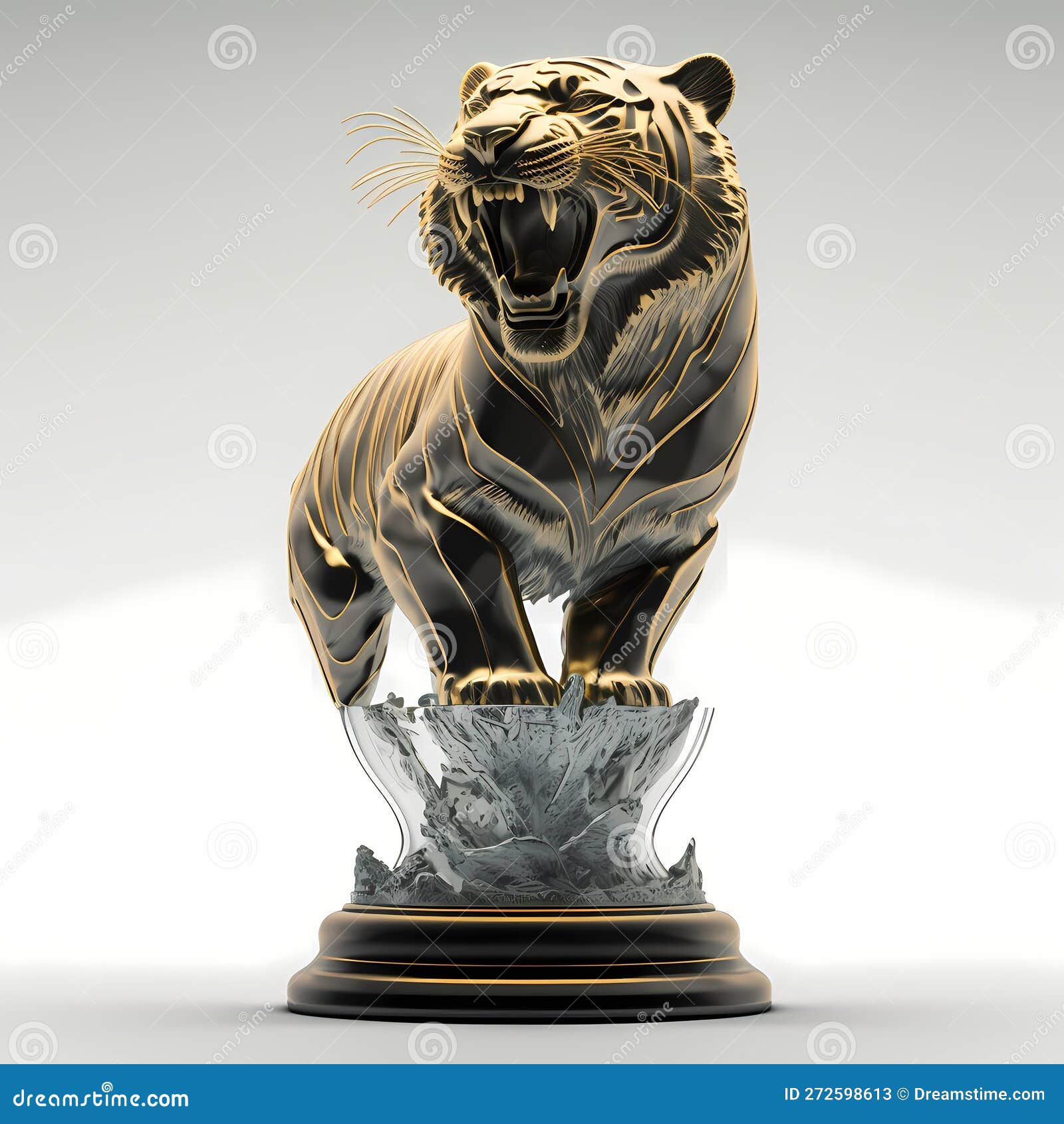 Tiger Winner Trophy. Generative AI Stock Image - Image of decoration ...