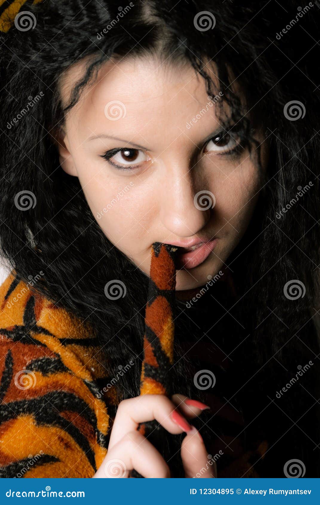 Tiger woman stock image. Image of attractive, sleep, animal - 12304895