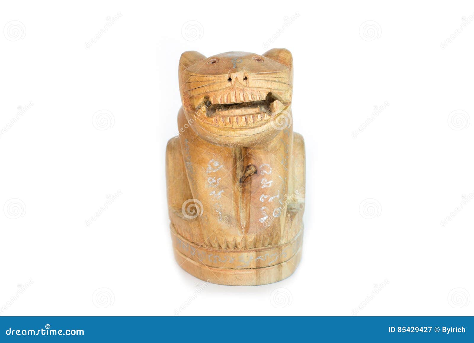 Tiger Wood Handmade amulet stock image. Image of background - 85429427