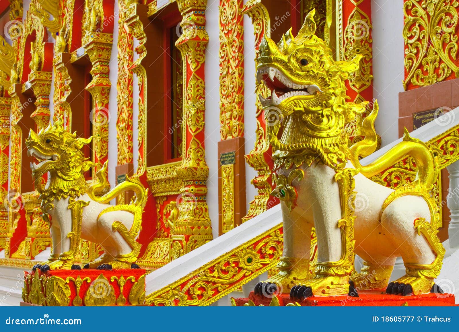 Tigers in Legend of Thai Buddha Stock Image - Image of landmark ...