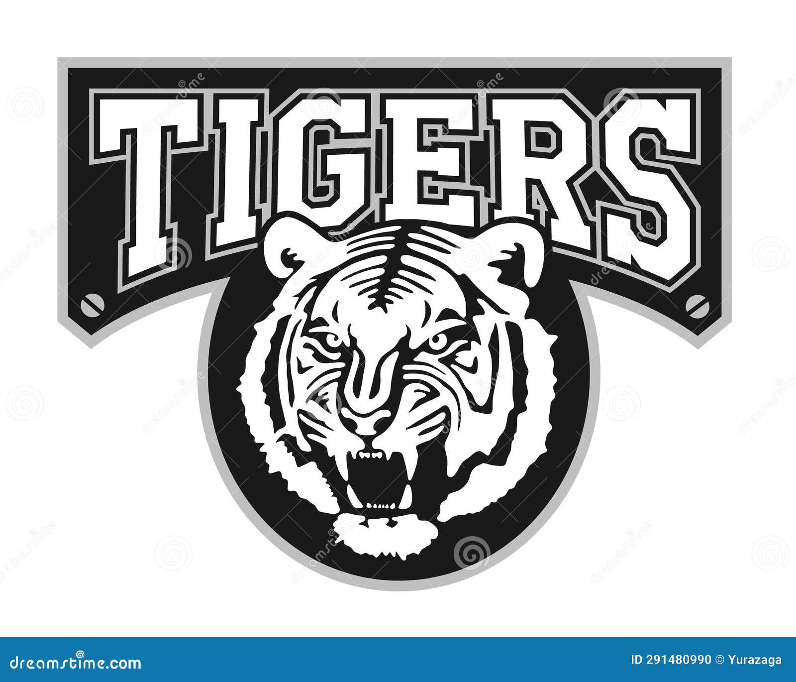 Tigers logo design stock vector. Illustration of emblem - 291480990