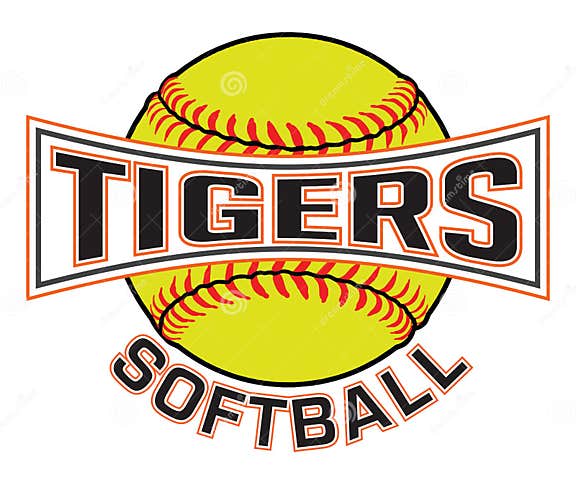 Tigers Softball Graphic stock vector. Illustration of graphic - 223908533
