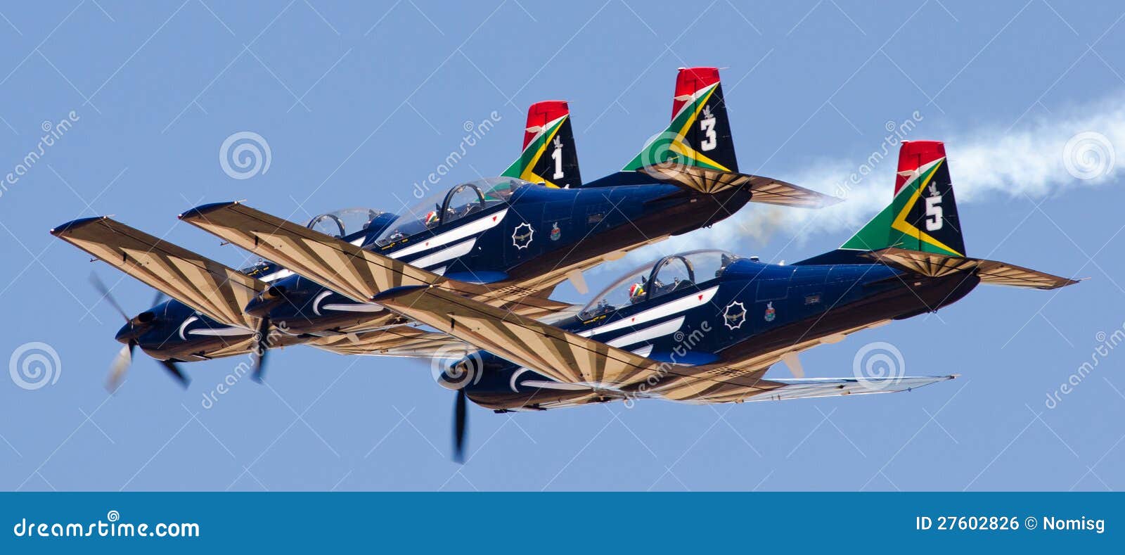 Tight Formation of 3 Silver Falcons Editorial Photo - Image of flying ...