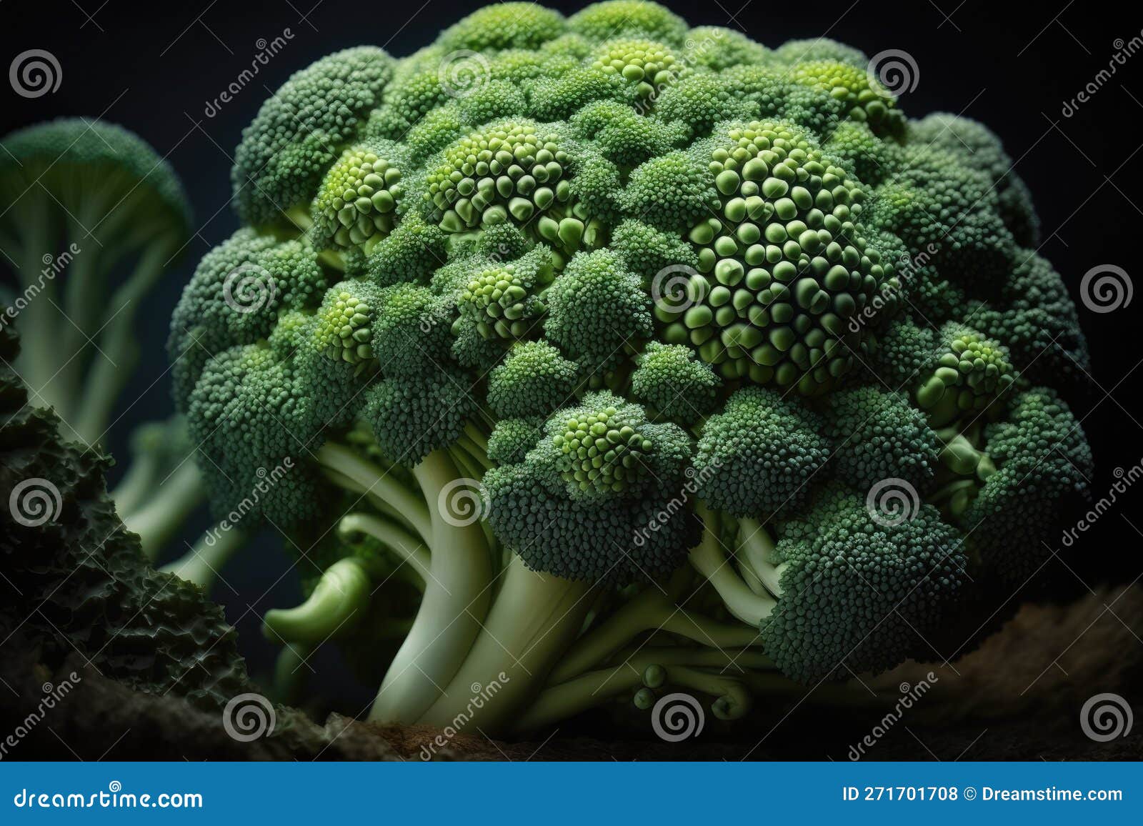 Tight Shot of a Bunch of New Broccoli Stock Illustration - Illustration ...