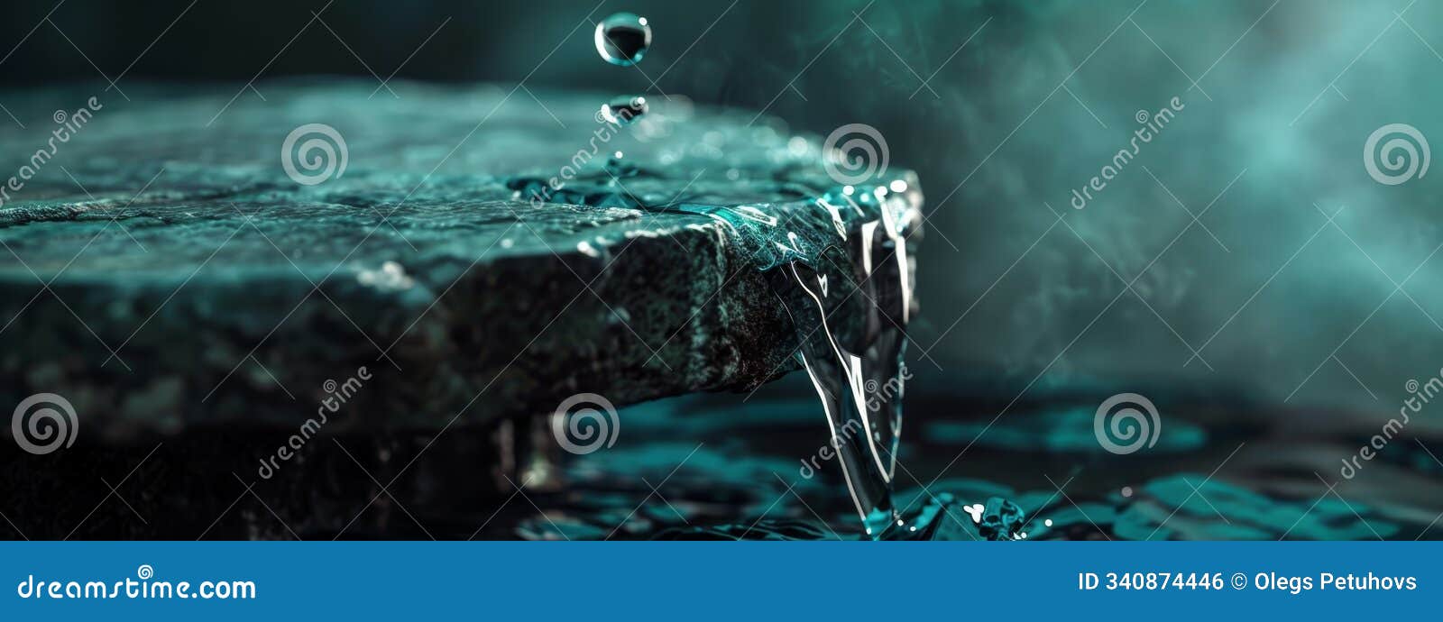 A Tight Shot of a Water Faucet Dripping One Drop Stock Illustration ...