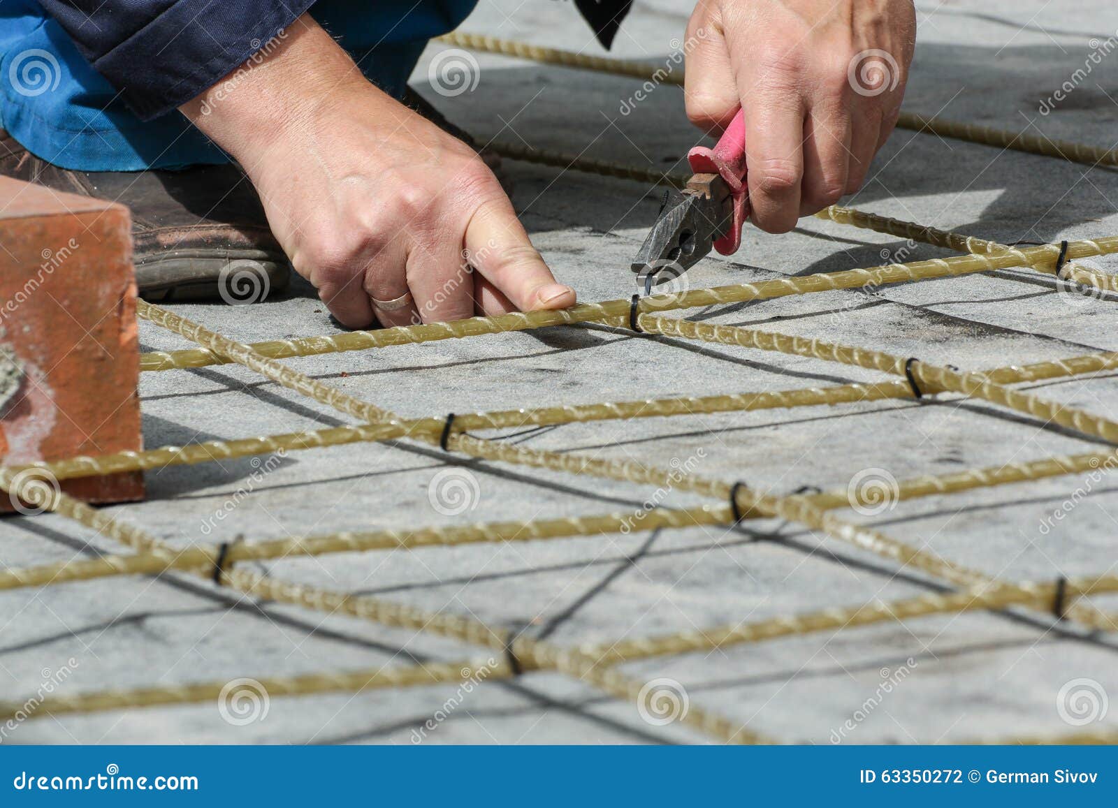 Tightening of Plastic Cable Ties. Stock Photo - Image of business ...