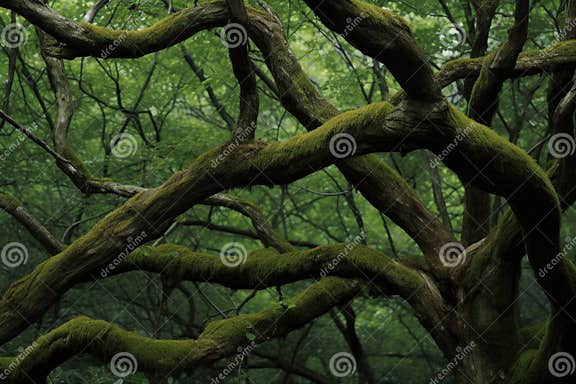Tightly-intertwined Branches of Two Trees Stock Photo - Image of growth ...