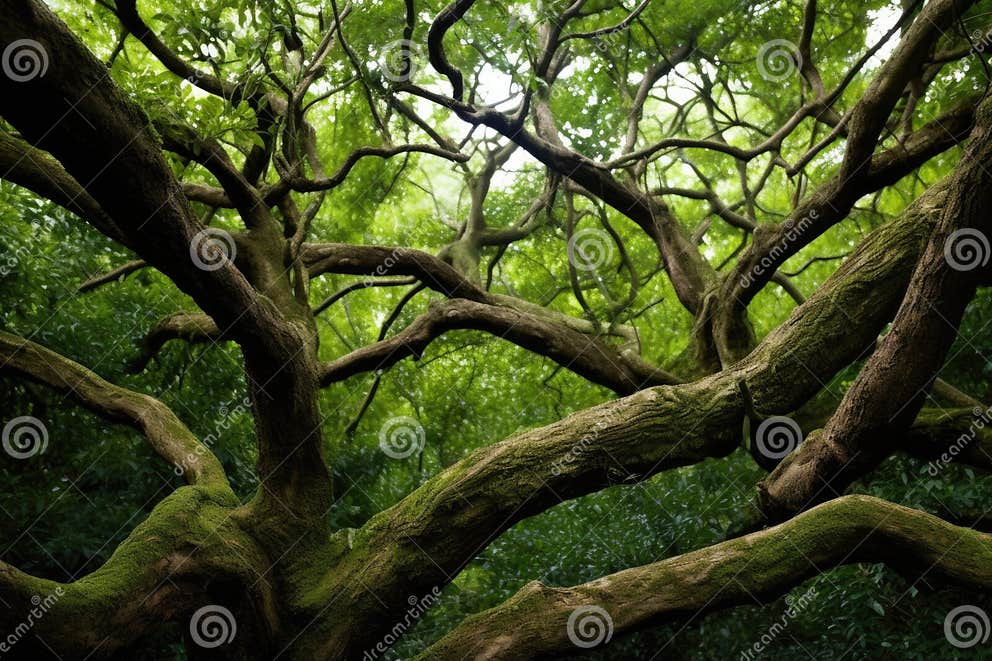 Tightly-intertwined Branches of Two Trees Stock Photo - Image of unity ...