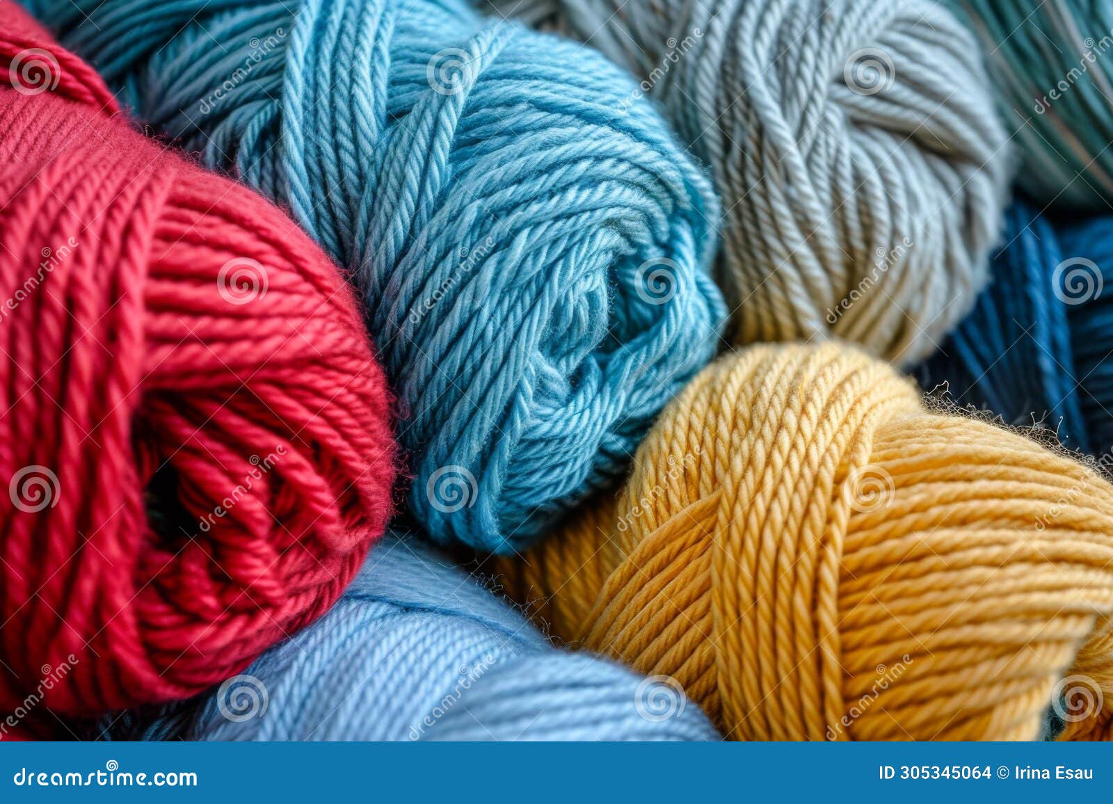 Tightly Packed Various Colored Yarn Balls. Stock Illustration ...