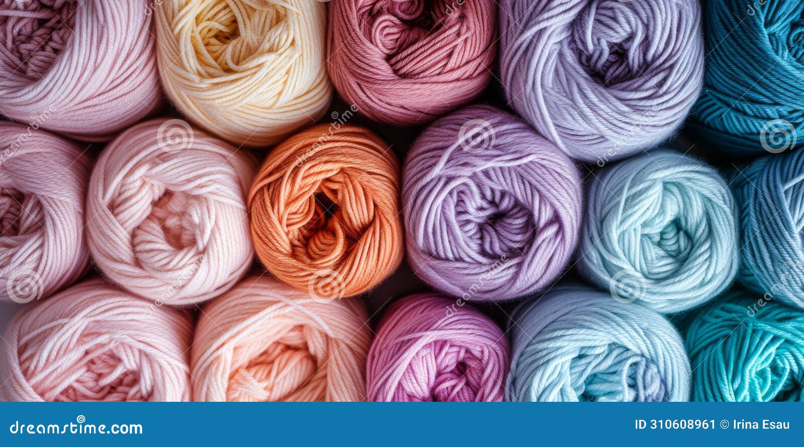 Tightly Packed Various Colored Yarn Balls. Stock Image - Image of balls ...