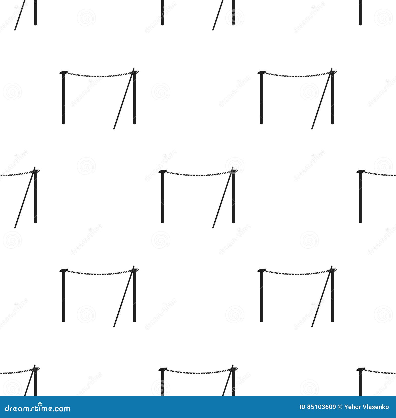 Tightrope Icon In Black Style On White Background. Circus Symbol Stock ...