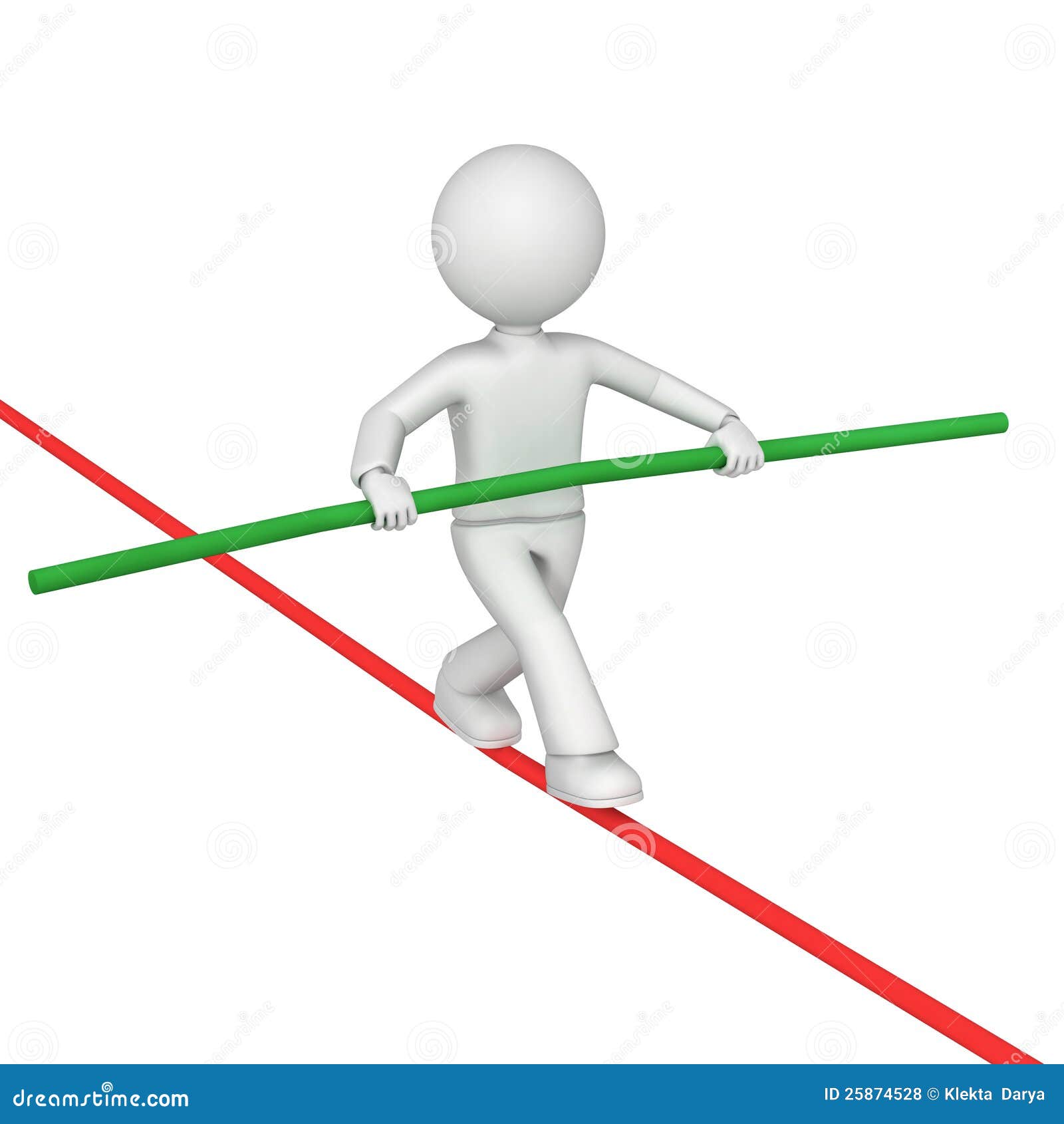 Tightrope walker stock photo. Image of hazardous, active - 25874528
