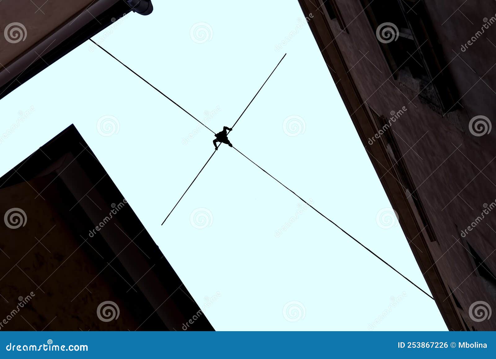 Tightrope Walker Concept of Risk Taking and Challenge Stock Photo ... Tightrope Walker Concept of Risk Taking and Challenge Stock Photo ...