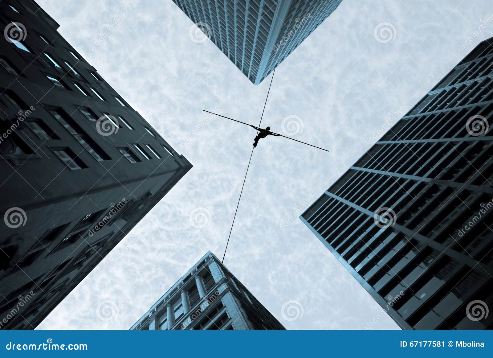 Tightrope Walker Concept of Risk Taking and Challenge Stock Image ...