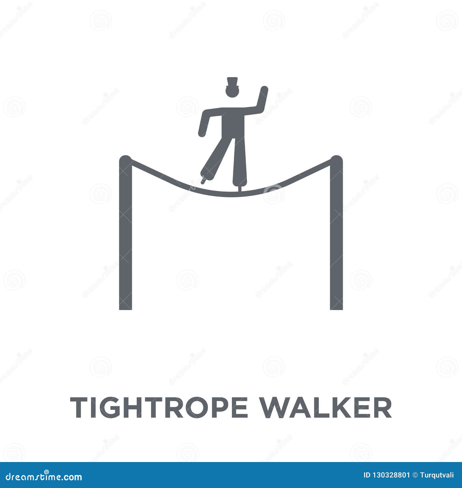 Tightrope Walker Icon from Circus Collection. Stock Vector ...