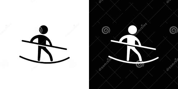 Tightrope Walker Icon Isolated Flat Vector in Outline Stock ...