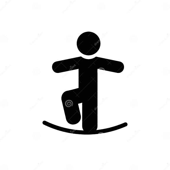 Tightrope Walker Icon Web Design in Vector Stock Vector - Illustration ...