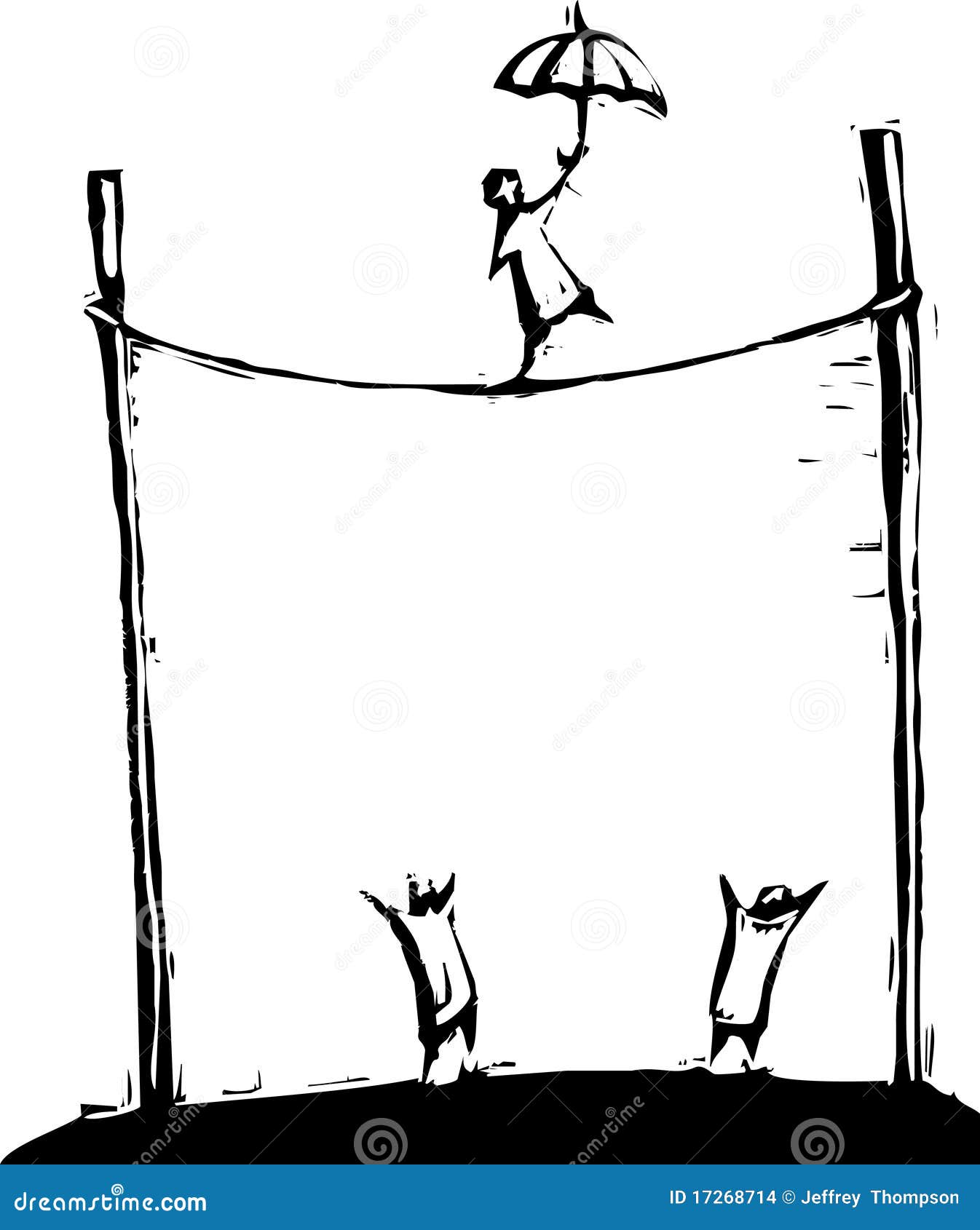 Tightrope Walking stock vector. Illustration of walking - 17268714