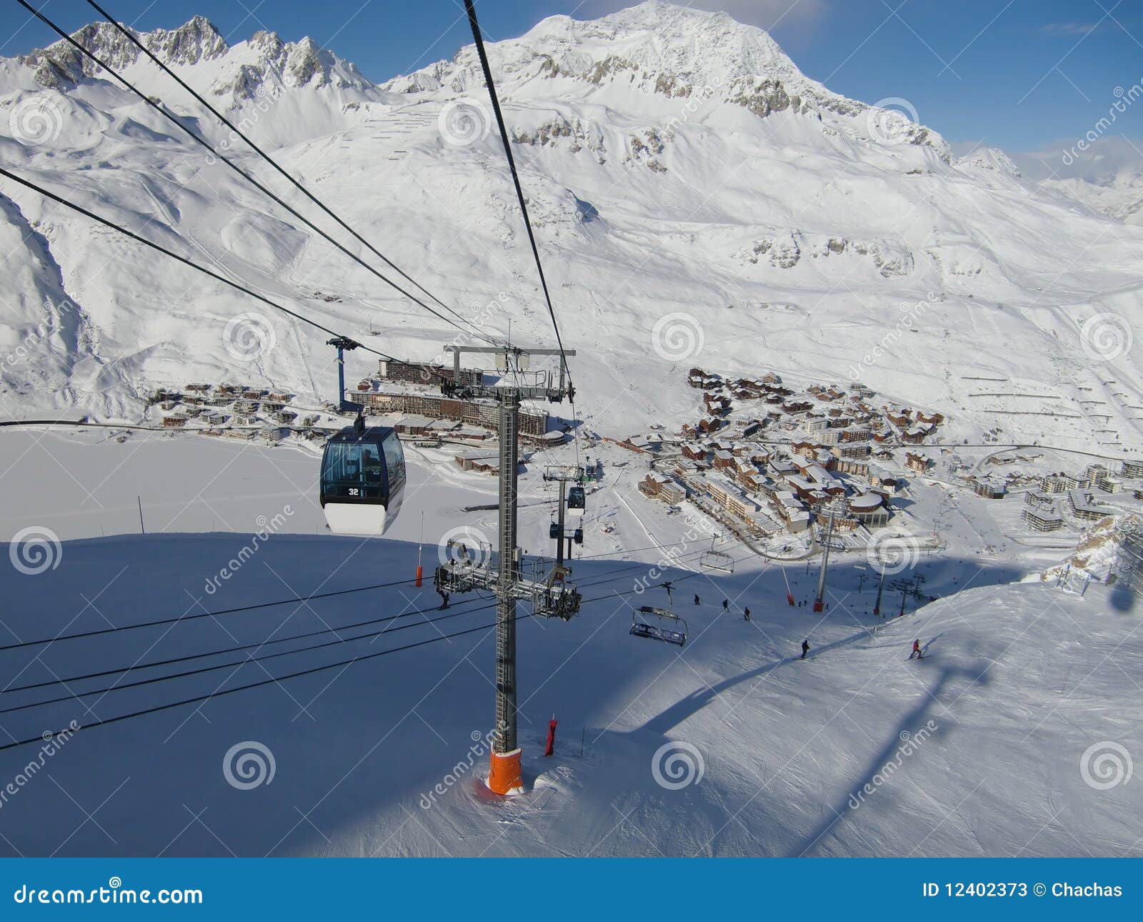 Tignes stock image. Image of winter, resort, power, tignes - 12402373