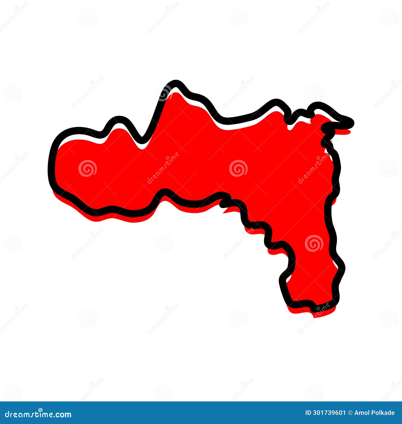 Tigray Region of Ethiopia Vector Map Design Stock Vector - Illustration ...