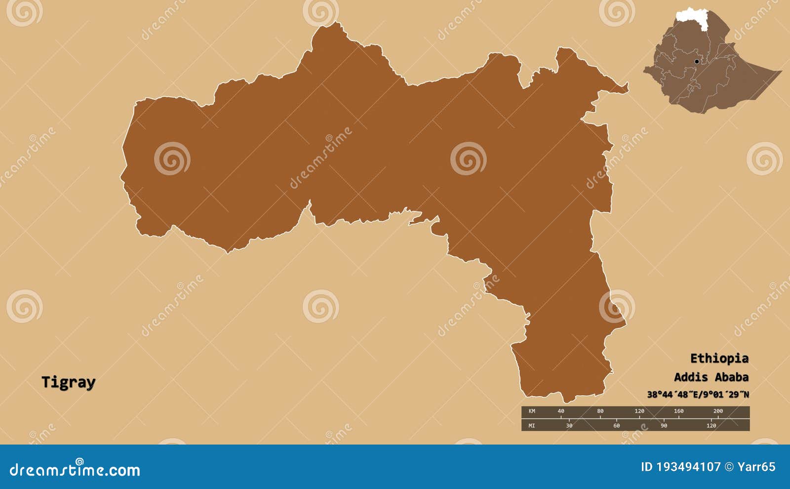 Tigray, State of Ethiopia, Zoomed. Pattern Stock Illustration ...
