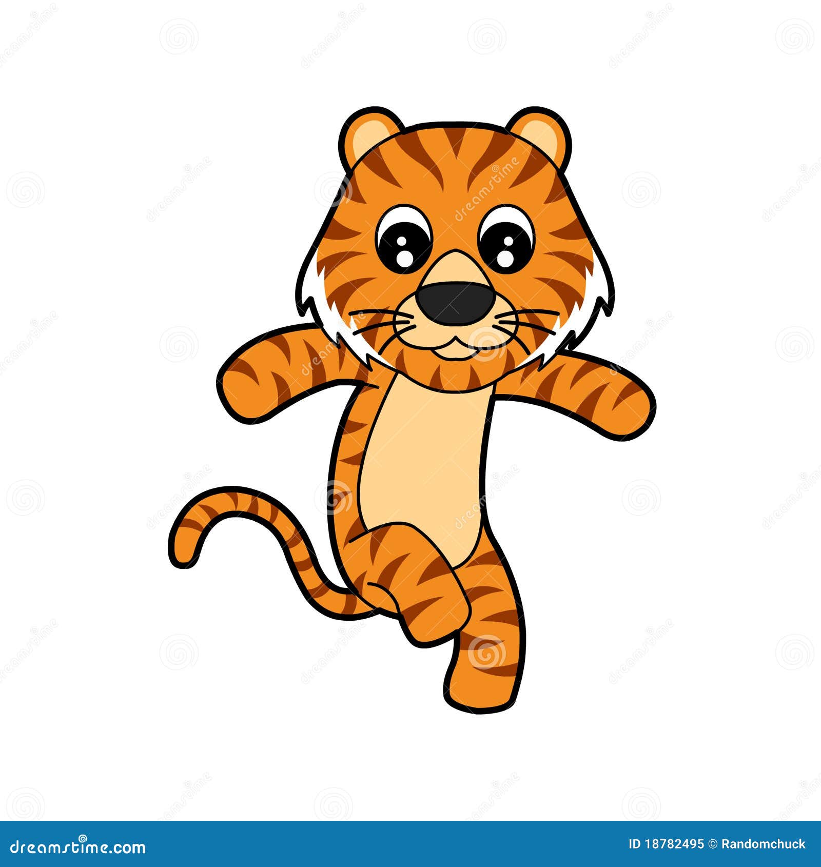 Tigre mignon illustration stock. Illustration du illustration - 18782495