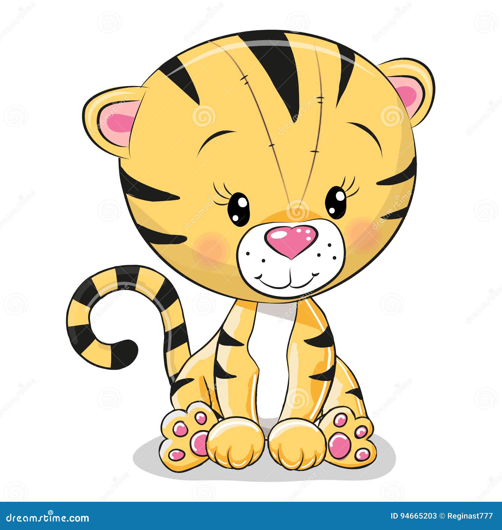 Tigre Mignon De Dessin Animé Illustration de Vecteur - Illustration du ...