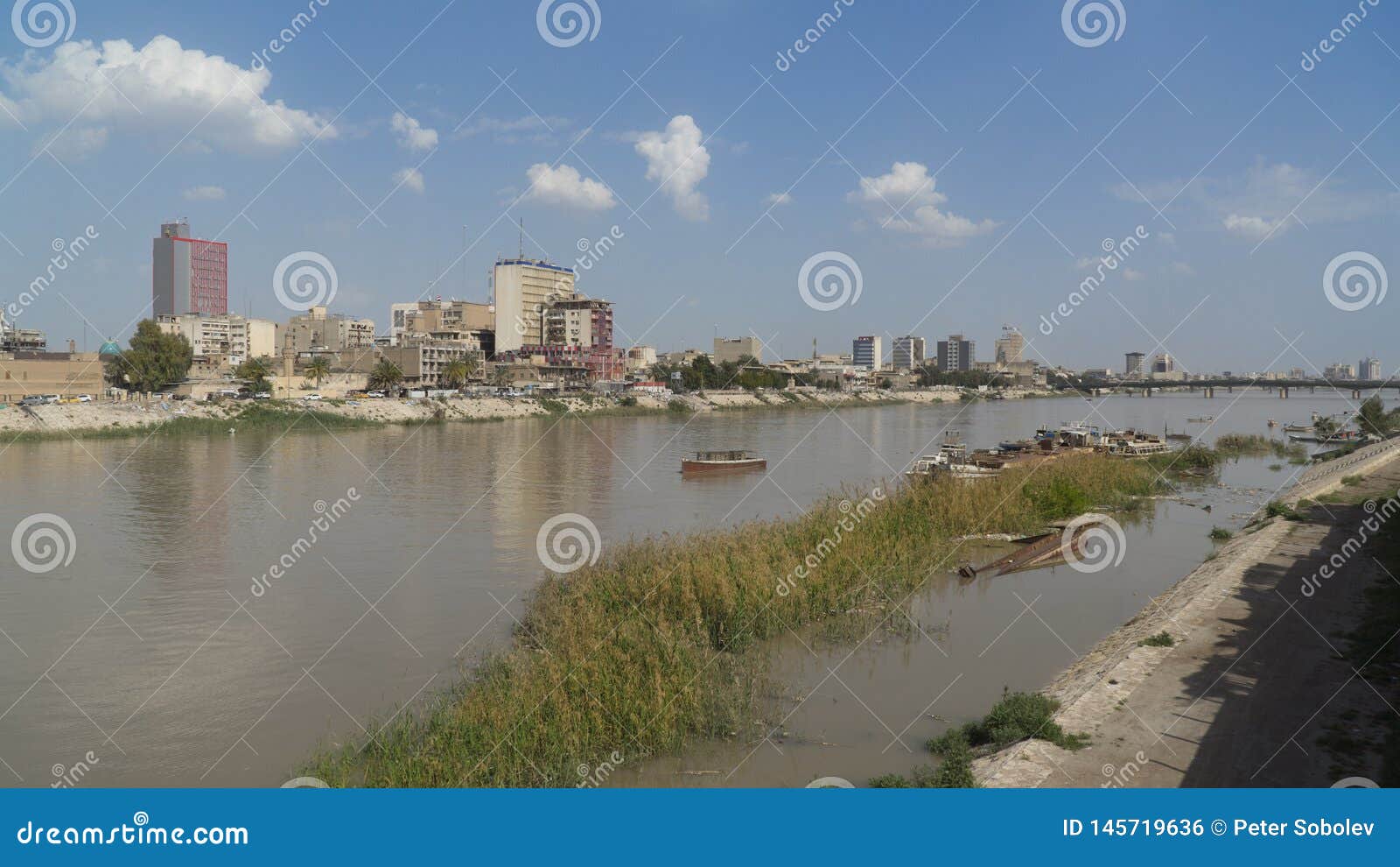 Tigris River. Baghdad, Iraq Stock Photo - Image of water, river: 145719636
