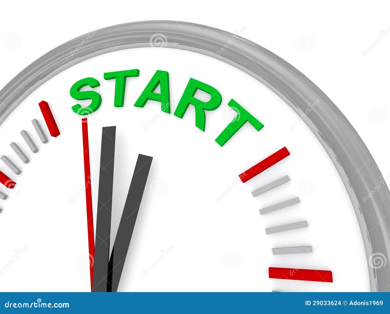 Tijd te beginnen stock illustratie. Illustration of heden - 29033624