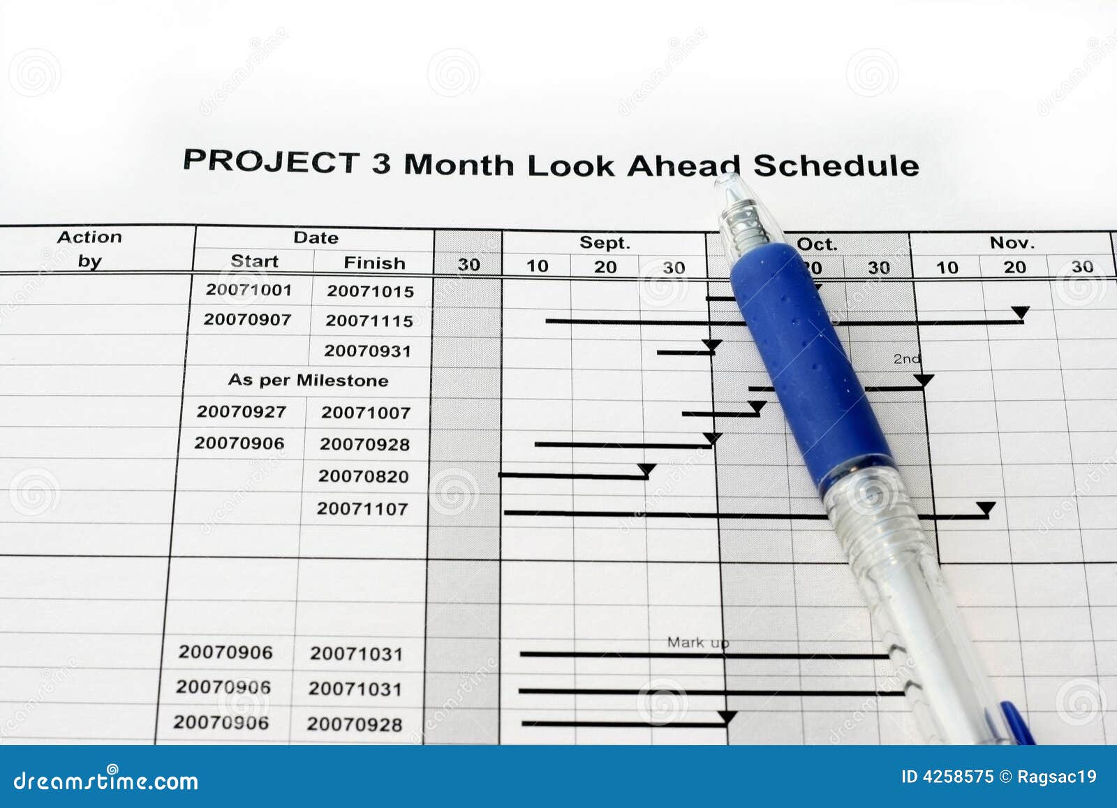 Tijdschema stock afbeelding. Image of heerser, punt, kolom - 4258575