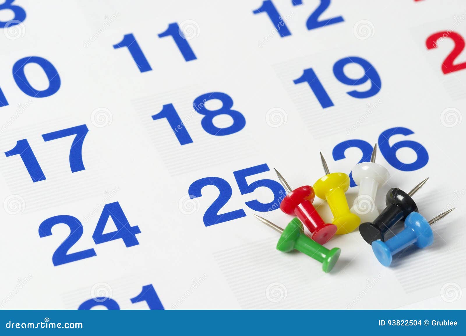 Tijdschema stock foto. Image of benoeming, rood, jaar - 93822504