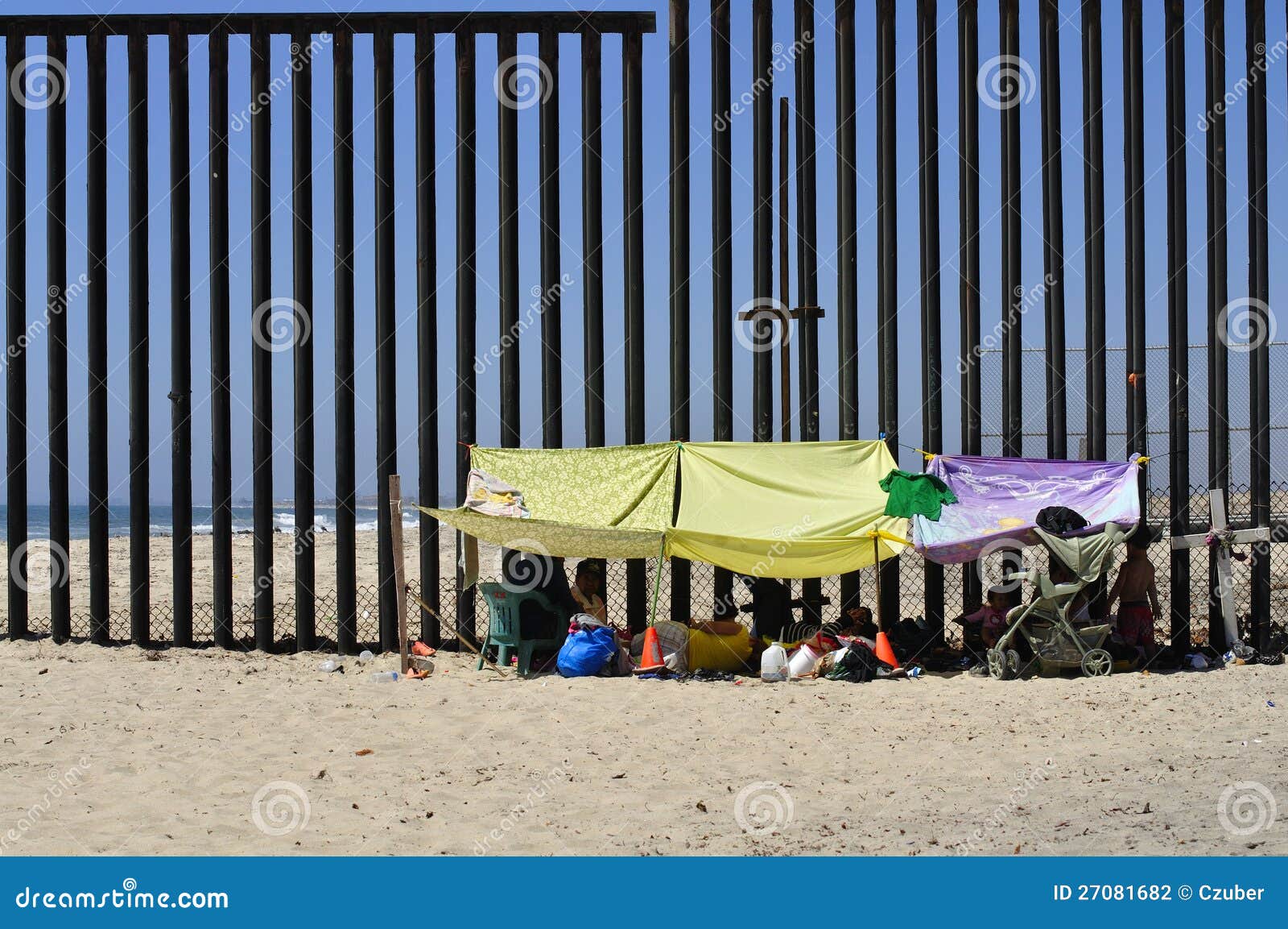 Tijuana border editorial photography. Image of beach - 27081682