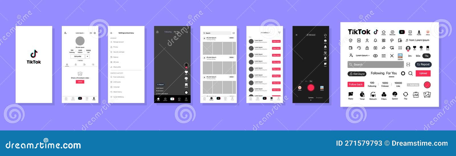 Tik Tok Interface. Tik Tok Screen Social Media, Social Network ...