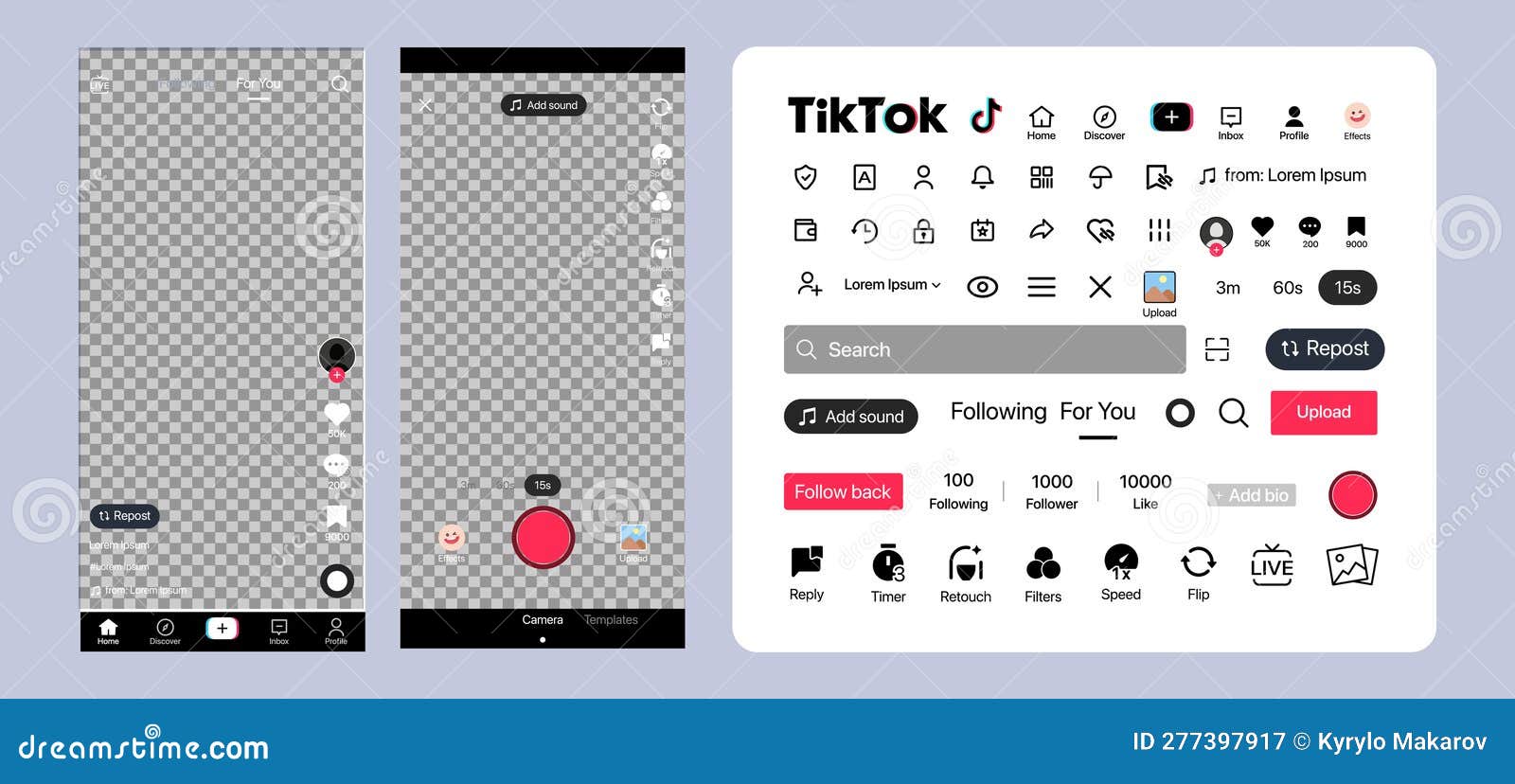 Tik Tok Interface. Tik Tok Screen Social Media, Social Network ... Tik Tok Interface. Tik Tok Screen Social Media, Social Network ...
