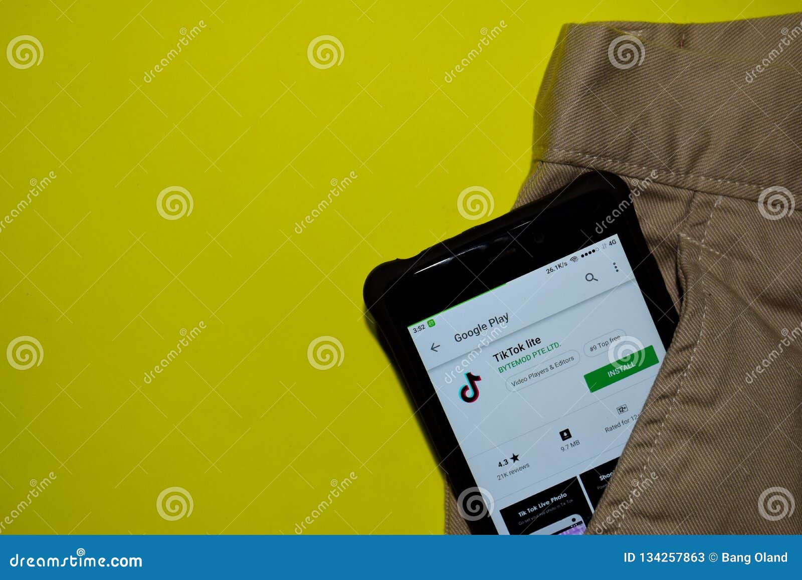 Tik Tok Lite Dev Application on Smartphone Screen. Tik Tok is a ...
