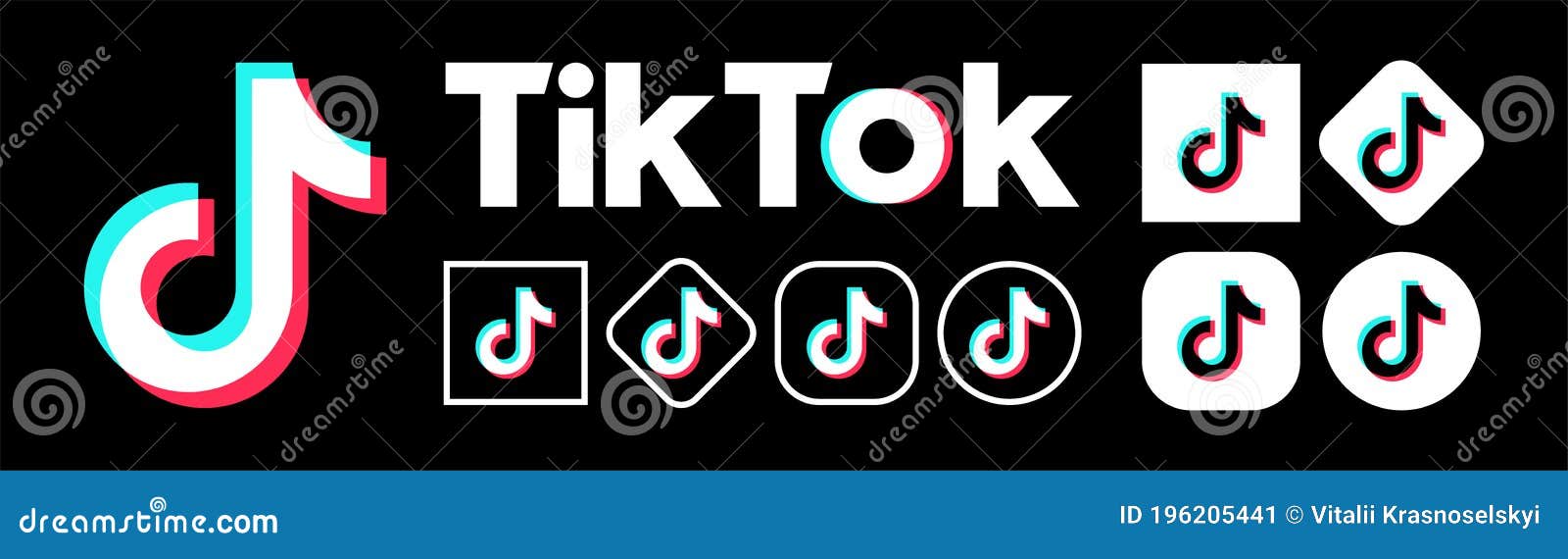 Tik Tok - Popular Realistic Social Media Logotype. Tiktok Icon Set ... Tik Tok - Popular Realistic Social Media Logotype. Tiktok Icon Set ...