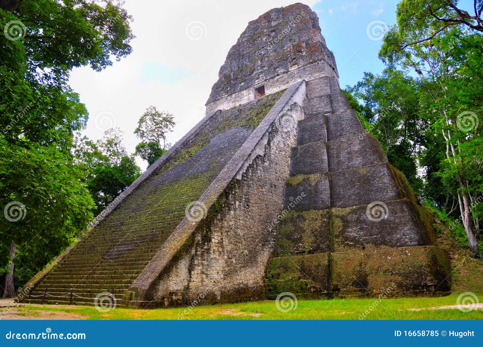 Tikal Ancient Maya Temple, Guatemala Stock Image - Image of limestone ...