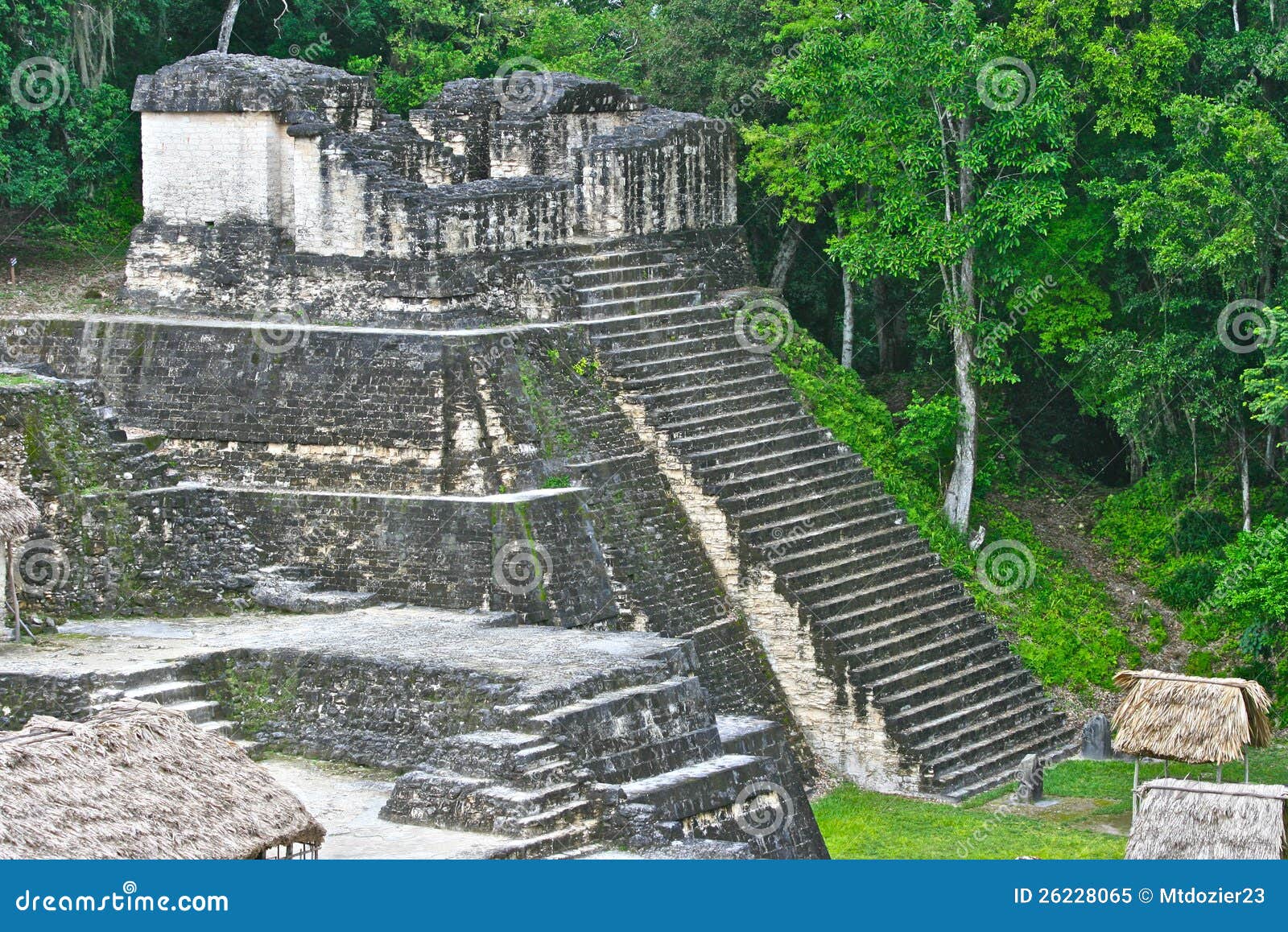 Tikal Pyramid in Guatemala stock image. Image of temple - 26228065