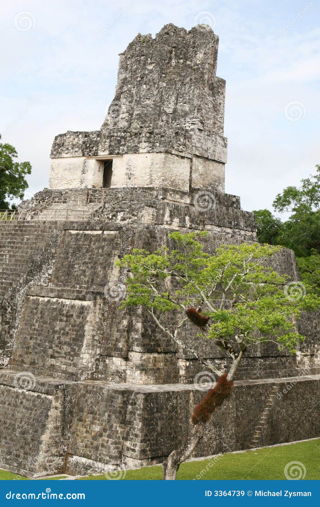 Tikal Temple II stock image. Image of steps, mayan, unearthed - 3364739