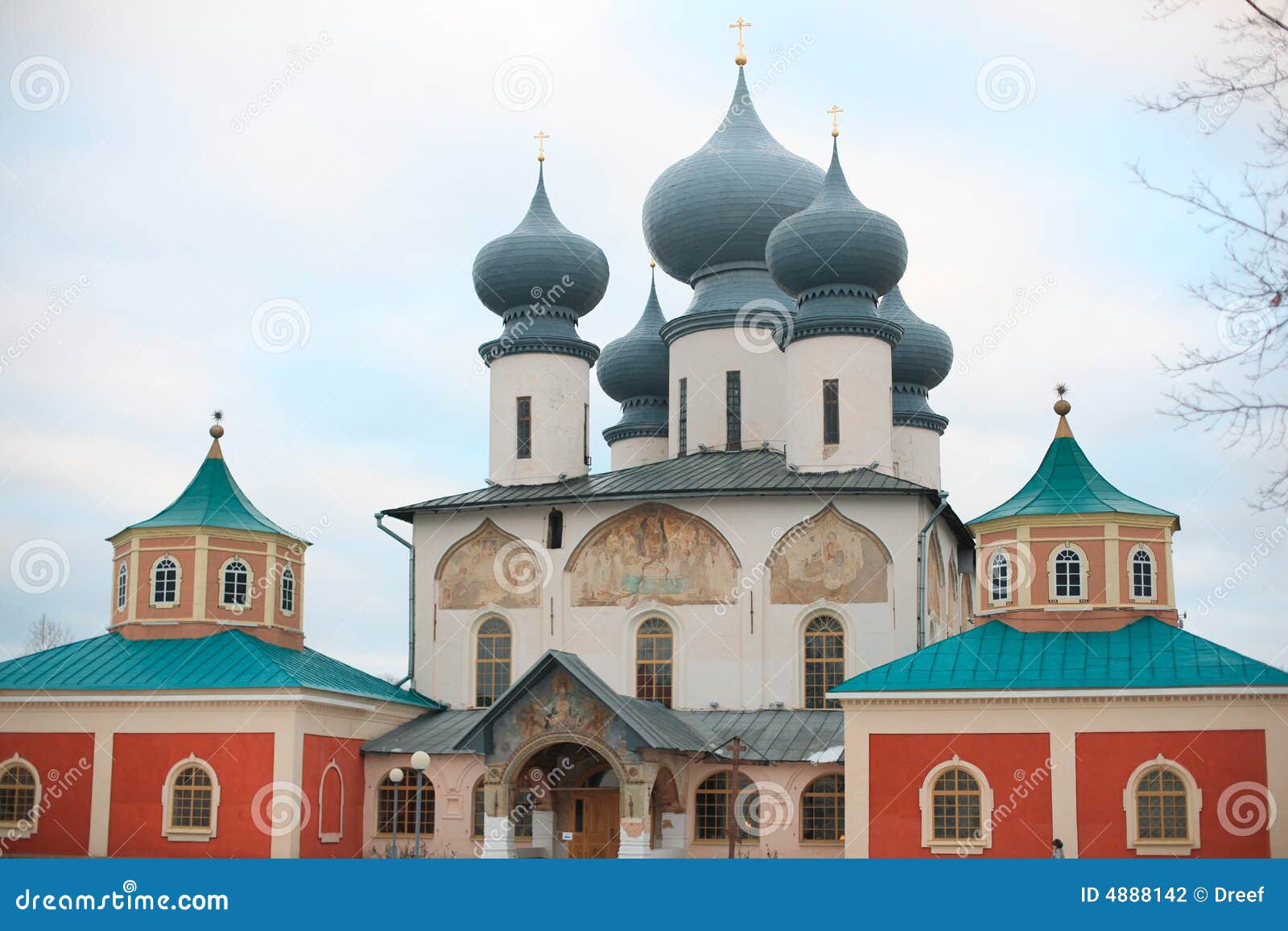 Tikhvin Dormition Monastery Stock Photo - Image of tourism, roof: 4888142