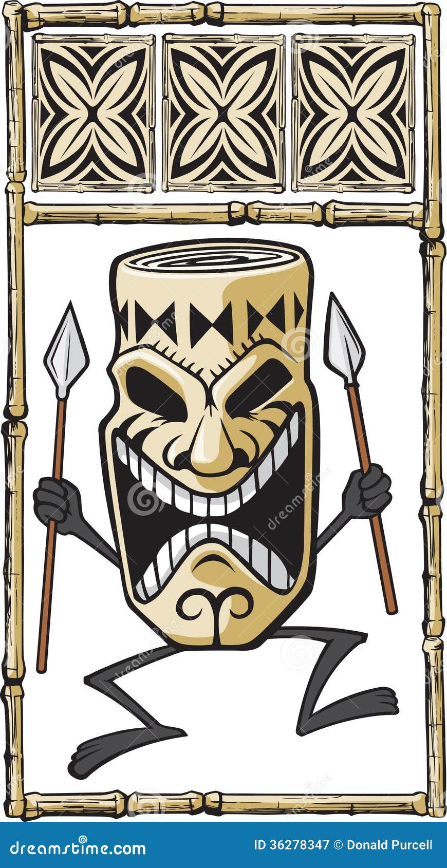 Olmec Cartoon Character With Typical Sacred Sculpture. Vector ...